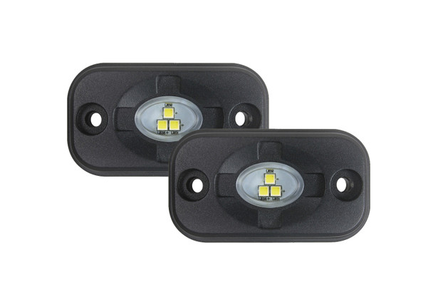 4.5W Flood Beam LED Rock Light - 77 X 44mm (Each) - Clear | Sharp 4X4