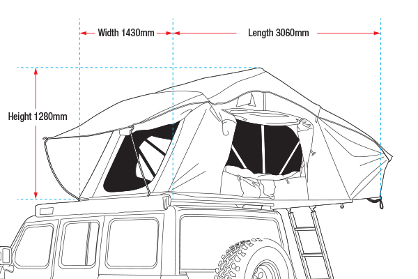 Cross 1200 Rooftop Tent | Sharp 4X4